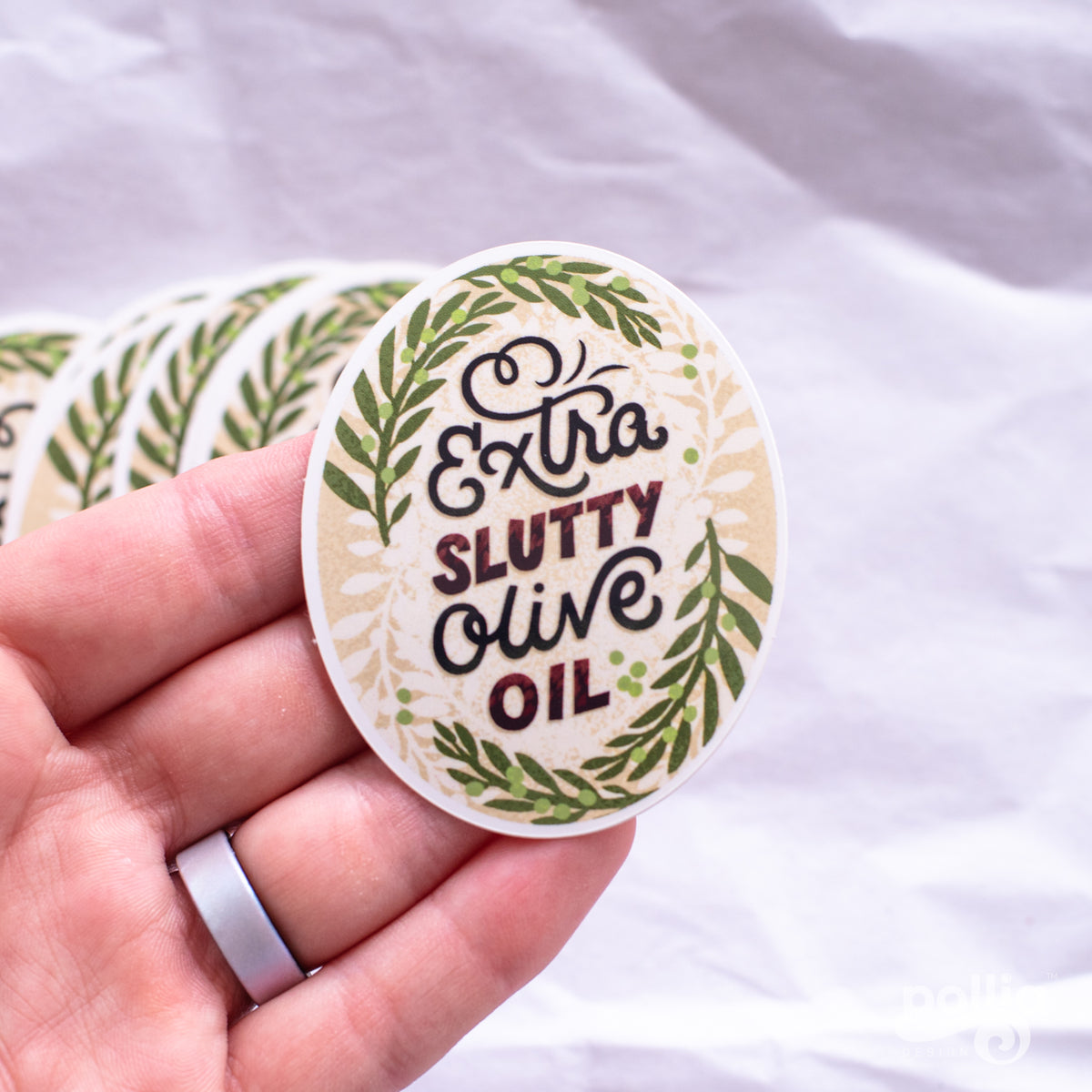 Extra Slutty Olive Oil Sticker – Pollia Design